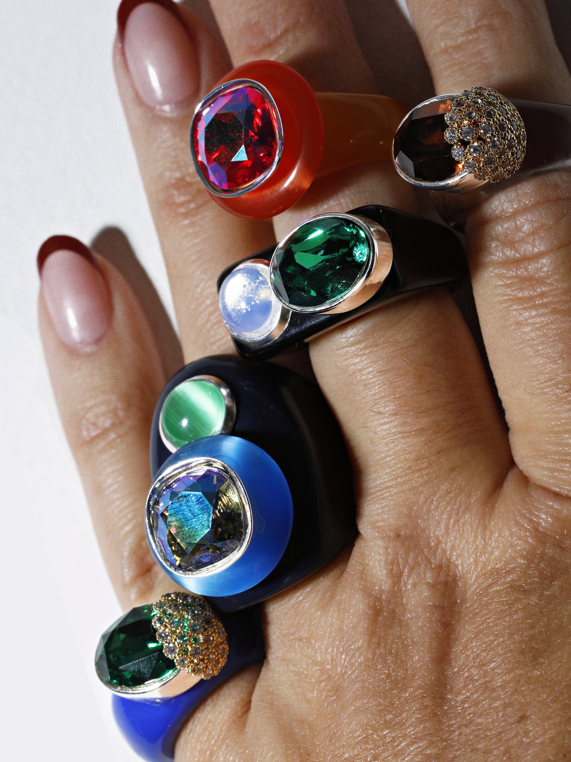 Unique Cocktail Rings | Colorful Acrylic Rings – MOUNSER