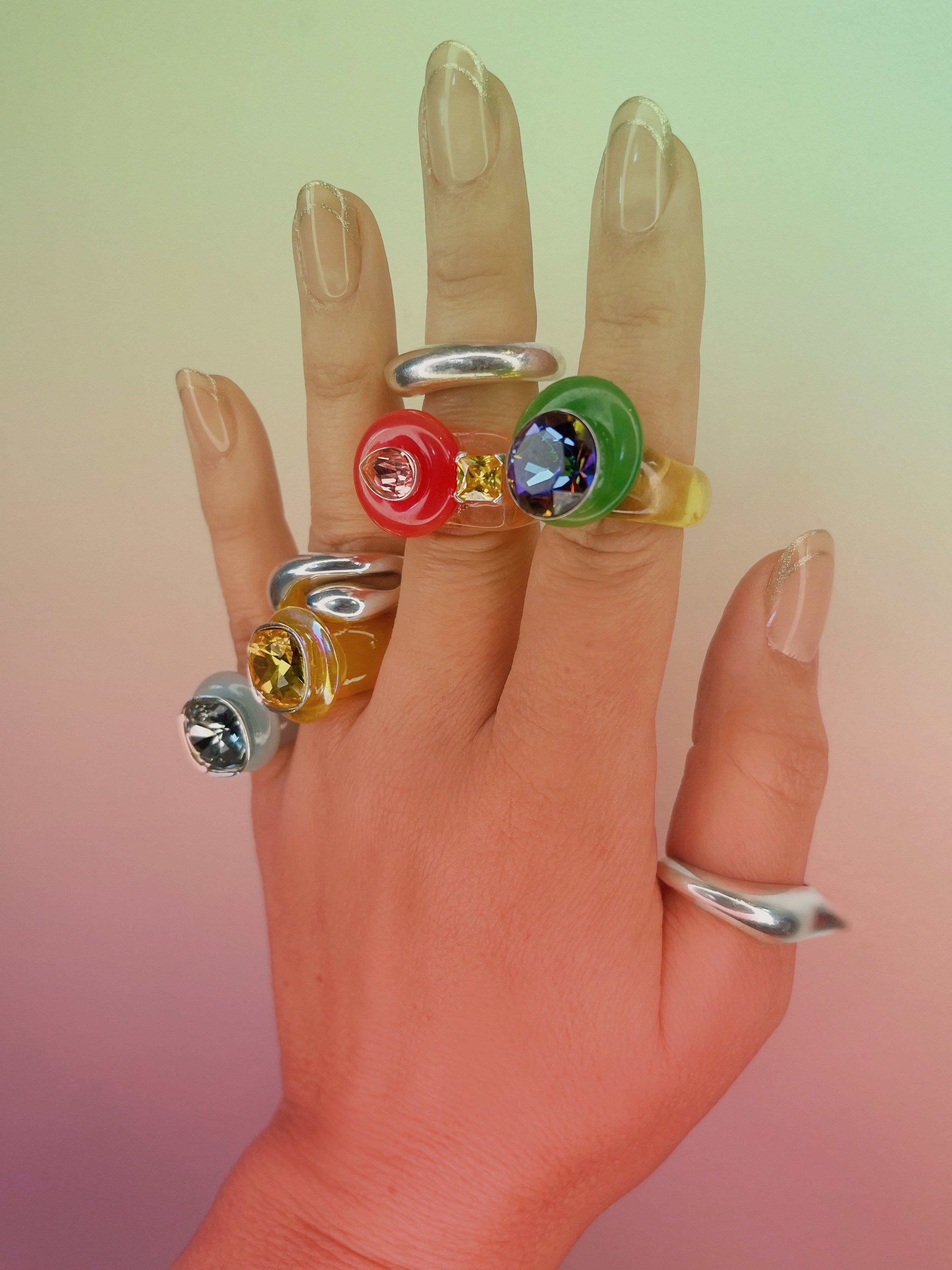Unique Cocktail Rings | Colorful Acrylic Rings – Page 3 – MOUNSER