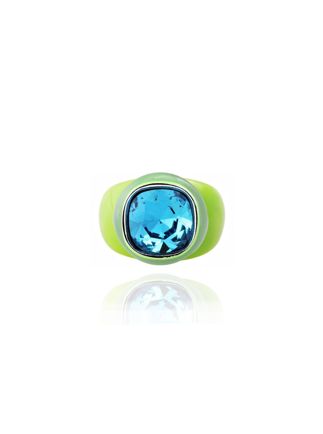 Luxury Acrylic Ring | Green Rhinestone Ring – MOUNSER