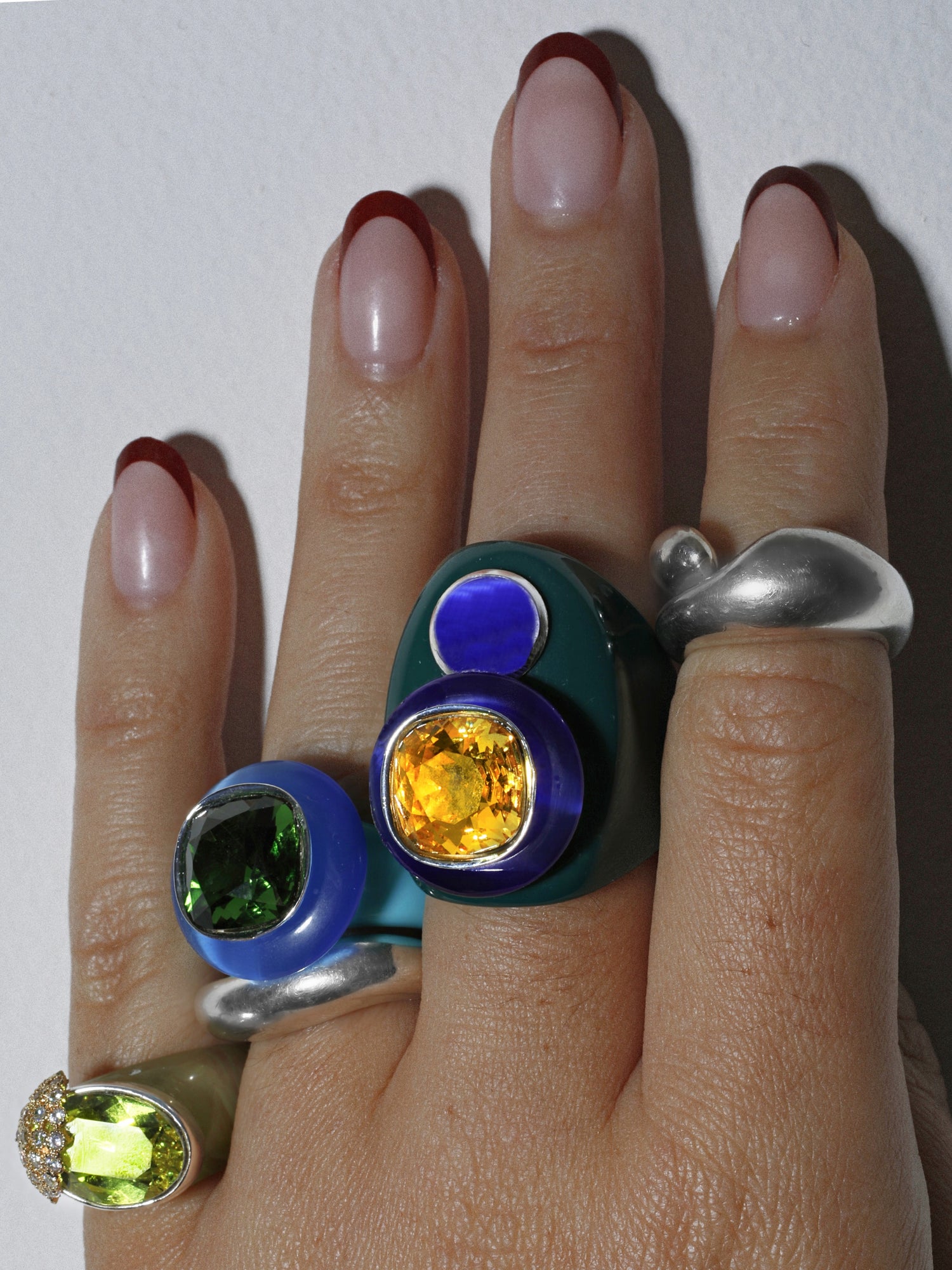 Designer Cocktail Ring | Green Acrylic Statement Ring – MOUNSER