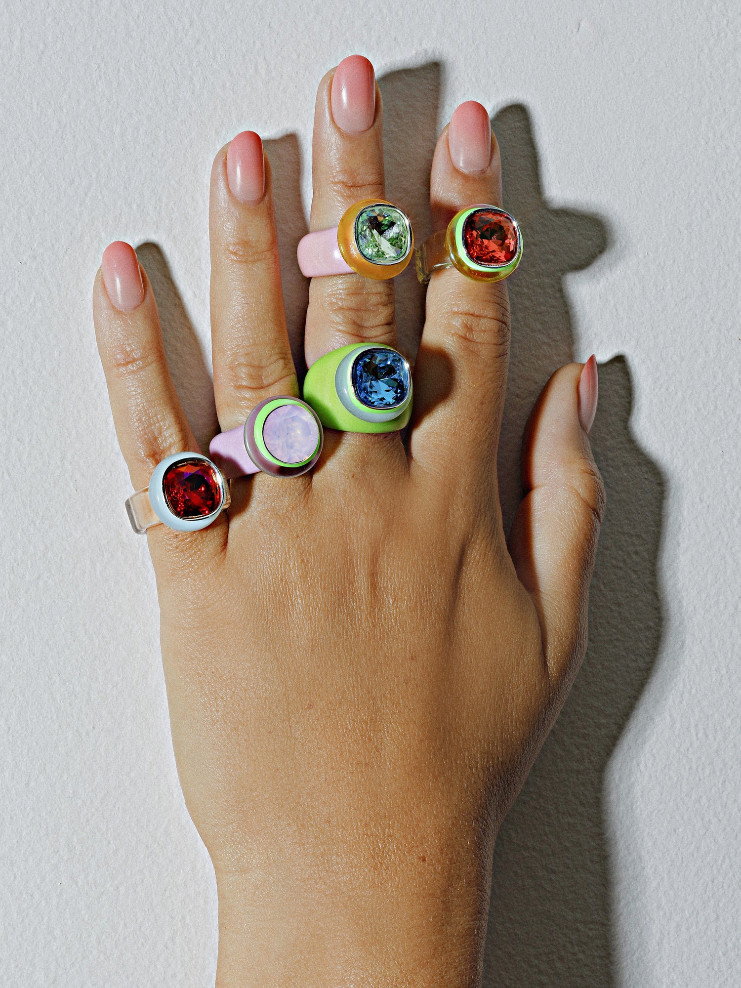 Unique Cocktail Rings | Colorful Acrylic Rings – MOUNSER