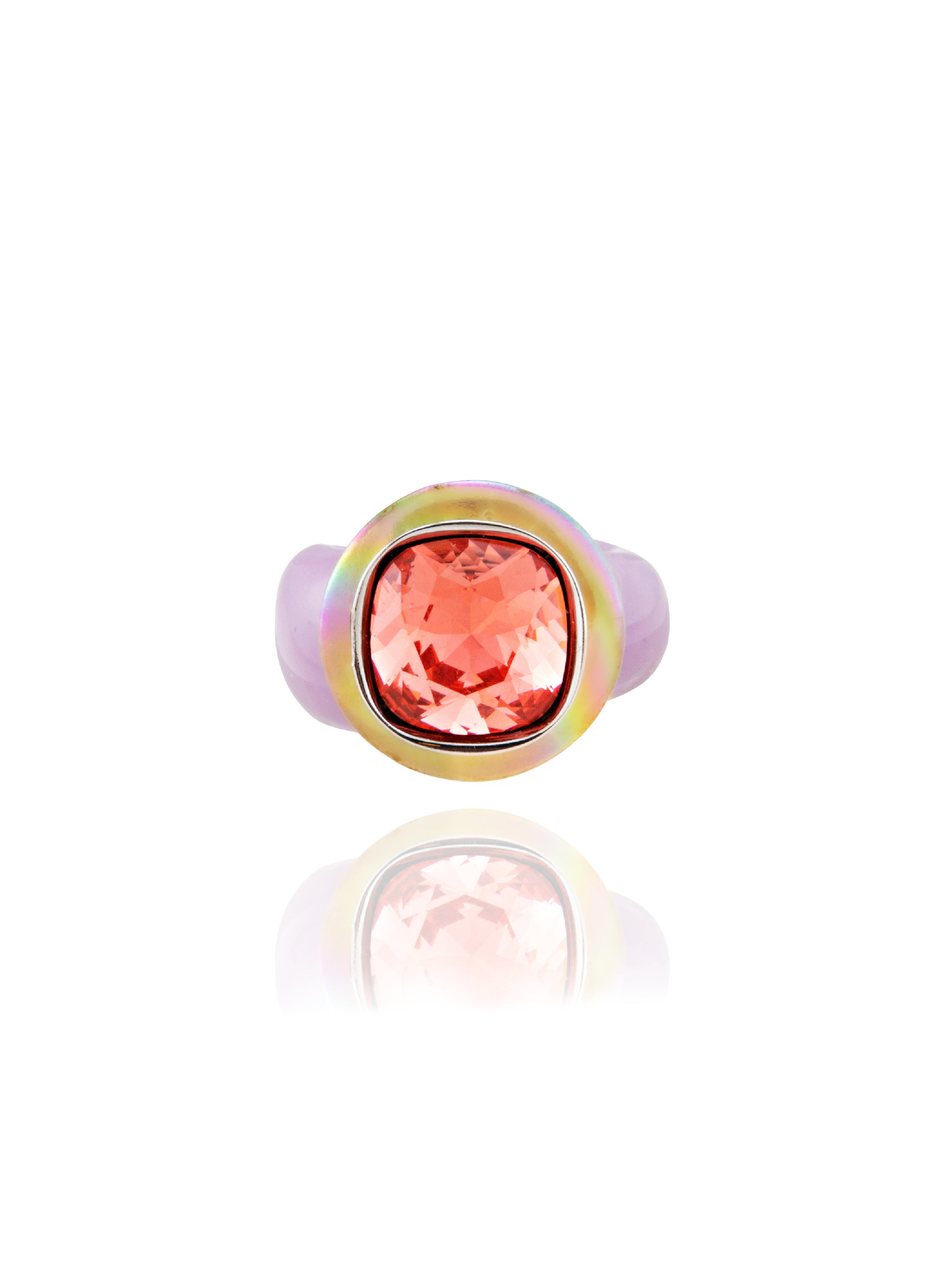 MOUNSER | Ring Pop in Grape Lemonade - Colorful Crystal Statement Ring